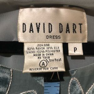 David Dart | Dresses | Vintage David Dart Velvet Dress With Burnout ...